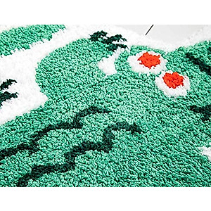 Cute Soft Small Crocodile Shaped Mat for Bathroom,Showroom Bathmat,Non-Slip Bath Rugs,Play Carpet Area Rug for Kids,Photography Props