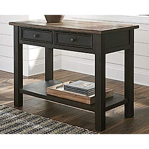 Signature Design by Ashley Tyler Creek Modern Farmhouse Sofa Table, Brown & Black