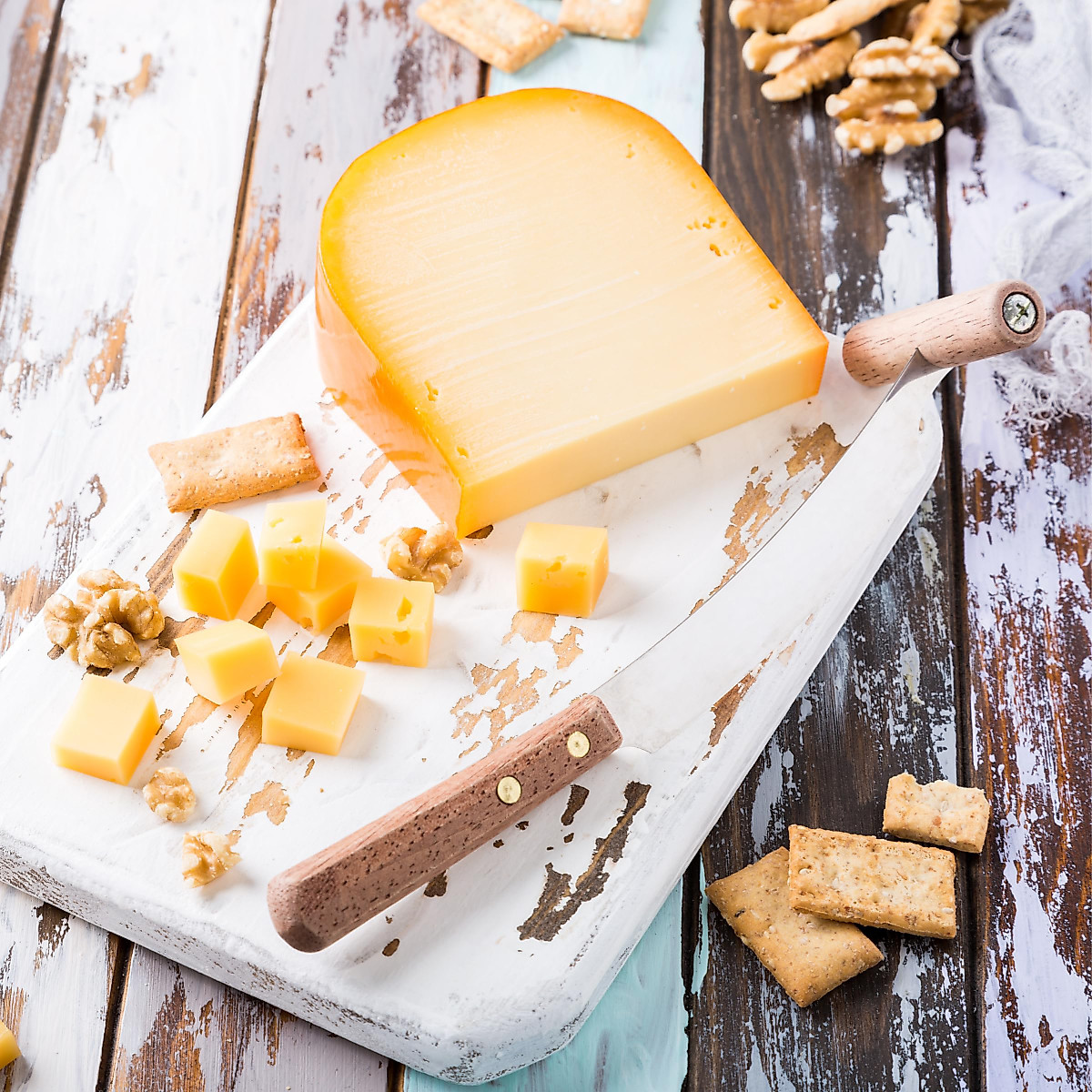 Gayo Azul Mild Gouda Cheese Wheel – Red Wax, 9-10lb (Approx.), Premium Dutch-Style Cheese