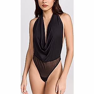 Bluebella Women's Ocean Soft Thong Bodysuit, Black, S