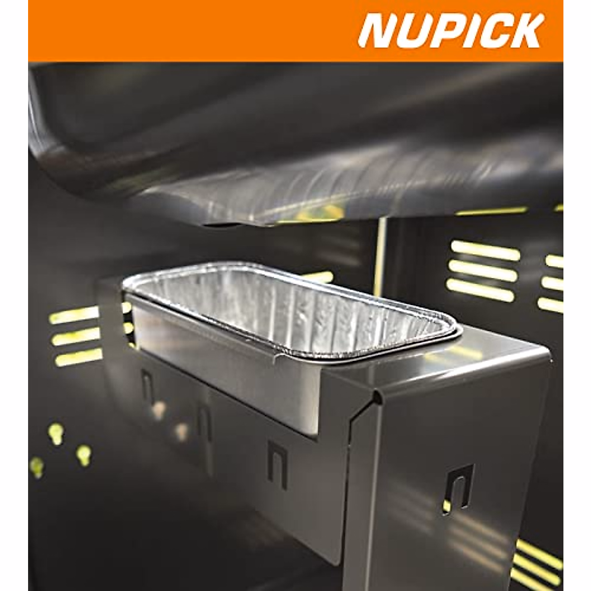 NUPICK 35 Pack Drip Pan Compatible for Weber SmokeFire EX4 / EX6 / EPX6, Genesis II 400/600, Summit 400/600 Series Grills, Disposable Aluminum Foil Grease Trays, 11.1" x 4.75" x 2.5"