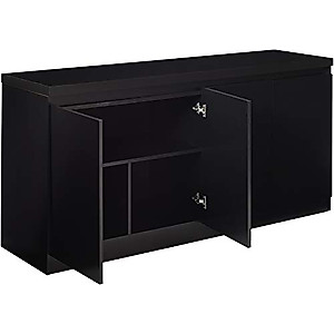 Manhattan Comforts Viennese Sideboard, Black Matte