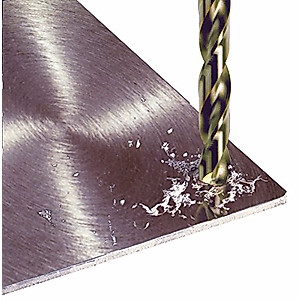 BOSCH CO2146 1-Piece 19/64 In. x 4-3/8 In. Cobalt Metal Drill Bit for Drilling Applications in Light-Gauge Metal, High-Carbon Steel, Aluminum and Ally Steel, Cast Iron, Stainless Steel, Titanium