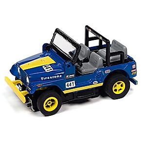 Auto World Xtraction Rally 1979 Jeep CJ-7 (Blue) HO Scale Slot Car