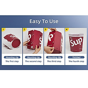 AWDOAJOI Foldable and Reusable Outdoor Trash Can, 3.5 Gal, Eco-Friendly, Ideal for Picnics, Weddings, and Parties, Office, Car (Pack of 5), Red