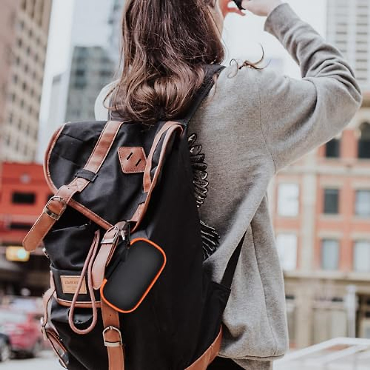 Case Compatible with SanDisk Extreme Pro/for SanDisk Portable SSD 1TB 2TB 4TB 500GB External Solid State Drive, Travel Storage Holder Bag for 2 SSD and Memory Card SD Card -Orange (Box Only)