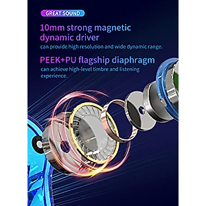 YINYOO KBEAR Storm Professional in Ear Monitor Earphones for Singers Drummers Musicians Bassists, Custom Wired Earbuds in Ear Headphones IEM, Hi Res Detachable OFC Silver-Plated Cable