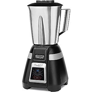 Waring Commercial BB320S Blade 1 HP Blende,r Touchpad Controls with 48 oz Stainless Steel Container, 120V, 5-15 Phase Plug, Black
