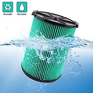 2 Pack VF6000 5-Layer Replacement Filter for Ridgid 5-20 Gallon Wet Dry Vacuums WD5500 WD0671 WD6425 WD7000 WD1280 WD1851 WD1680 WD1956 RV2400A 1400RV RV2600B