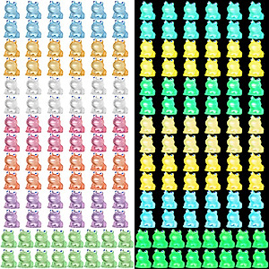 Chitidr 50 Pcs Mini Resin Frogs Glitter Cute Frog Miniature Figurines Frogs DIY Ornament Accessories for Garden Dollhouse Decoration Crafts (Colorful)
