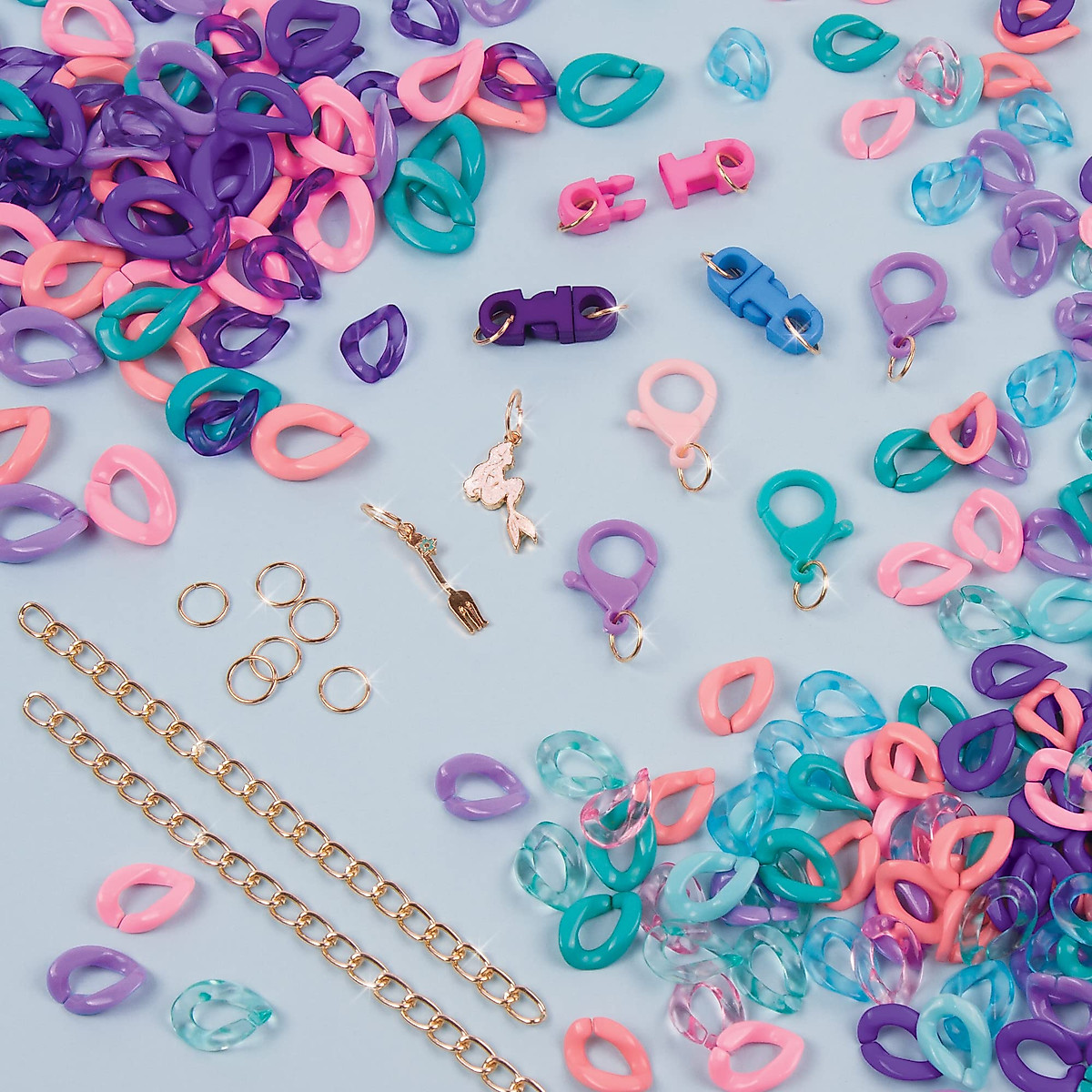 Make It Real Disney Princess Ariel’s Whozits & Whatzits DIY Necklace & Bracelet Kit - Jewelry Making Set for Girls 8+