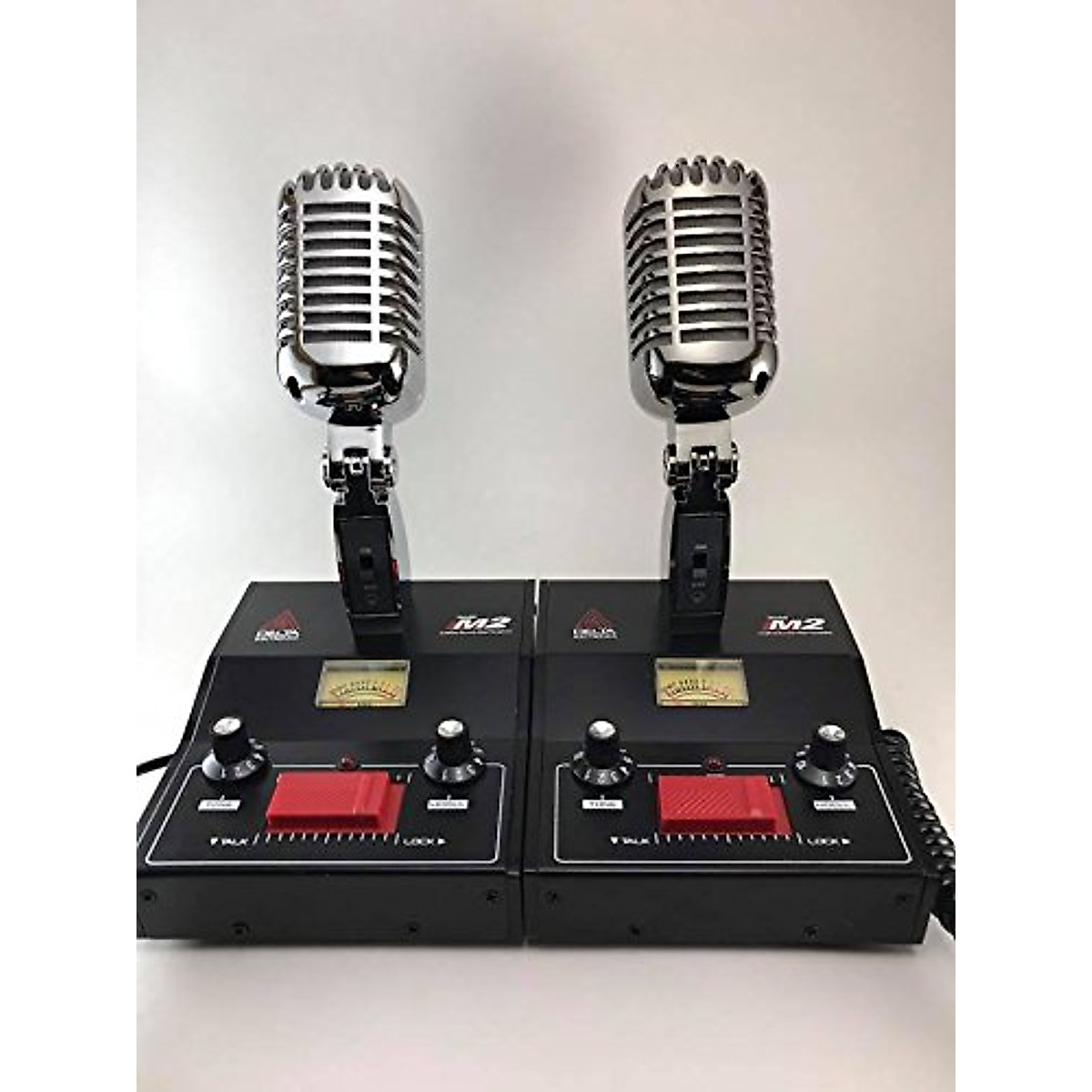 BLACK CHROME DELTA M2 AMPLIFIED DYNAMIC POWER BASE MICROPHONE 4 pin Cobra CB HAM MIC