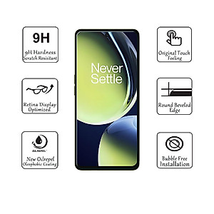 SALMERB OnePlus Nord CE 3 lite Screen Protectors (3 Pack), 9H Tempered Glass Film for OnePlus Nord N30 Anti-Scratch Anti-Fingerprint Glass Screen Protectors Zero Bubbles Ultra-clear 99.99%
