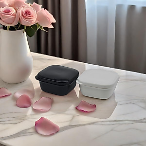 Vonpri Travel Soap Container with Lid for Dove Beauty Bar, Small Soap Case Holder for Shower Traveling Accessories Bathroom Soap Dishes Box for Mini Soap, Shampoo and Conditioner Bar 2.5 Inch (Black)