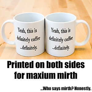 Witty Yetis Yeah, This Is Definitely Coffee...Definitely Mug. Funny Cup & Gag Gift. Box Included.