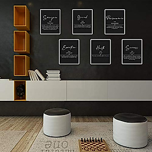9 Pieces Inspirational Office Wall Art Grind Hustle Execution Motivational Wall Art Success Quote Office Wall Art, Entrepreneur Posters Inspirational Quote Wall Decor for Office Living Room (Black)