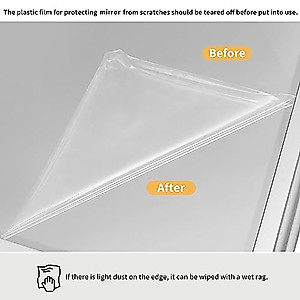 3-Piece Coffee table and End Tables Set,Glass Mirrored Coffee Table with Adjustable Height Legs and Crystal Design,Fashionable Cocktail Table,Easy Assembly Rectangular Glass Coffee Table,Silver