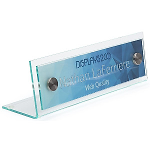 Displays2go D2G33603 8 x 2 Inch Acrylic Name Plate (NPSIGN82)