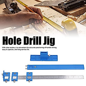Drill Hole Jig Kit, Precise Drilling and Positioning Easy To Use Adjustable Adjustable Drill Guide for Window Locks for Cabinet Handles for Drawer Handles
