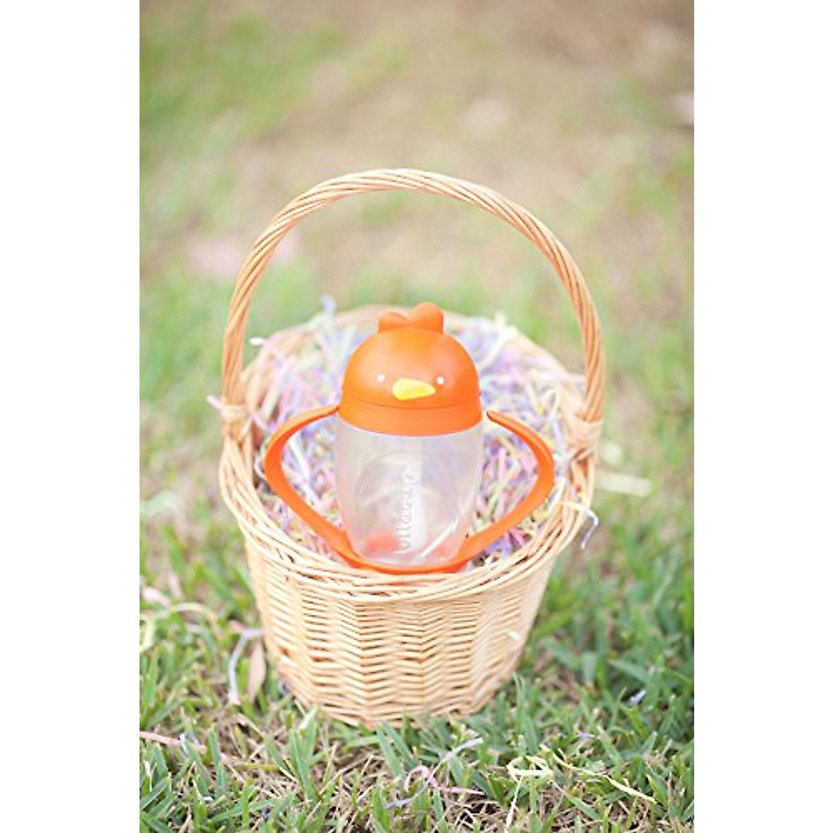 Lollaland Weighted Straw Sippy Cup for Baby: Lollacup - Transition Kids, Infant & Toddler Sippy Cup (6 months - 9 months) | Shark Tank Products | Lollacup (Orange)
