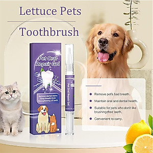LettucePets Dog Toothbrush, Lettuce Pets Toothbrush, Lettuce Pet Oral Repair Gel Pen for Dogs, Lettuce Pet Toothbrush Pen, Lettuce Pets Oral Repair Gel, Lettuce Pet Oral Repair Gel for Dogs (2)