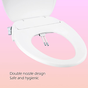 Non-Electric Elongated Bidet Toilet Seat with Slow-Close Technology