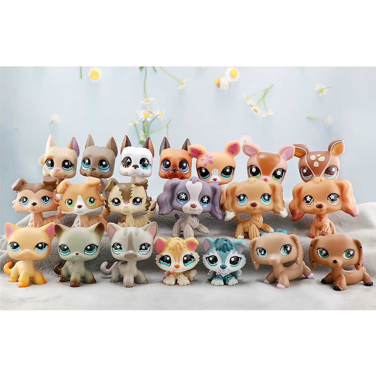 Junior Pet Shop lps Pets Collectable, (lps Pets 5pcs Random & lps Accessories 7pcs Random) Rare Figures Kids Gift
