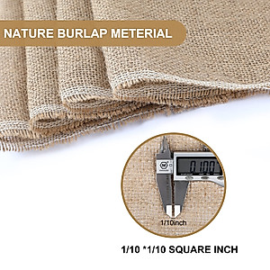 Natural Burlap Fabric Roll, 62 Inch (W) X 16 Ft (L), Jute Fabric by The Yard for Rose Bush Covers for Winter, Plant Burlap Tree Wraps for Winter, Christmas Tree Decorations