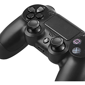 2PCS Aluminum Metal Analog Joystick Thumbstick Rocker Mushroom Caps Button for PS4 Xbox One Replacement (Black)