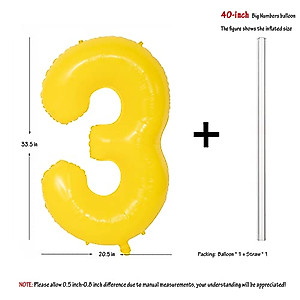 40 In yellow graffiti Number Balloons Helium Foil Mylar Balloon Birthday Party banquet Decoration Digital 3