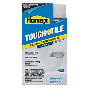 Homax 41072031530 Tough As Tile Tub, Sink, and Tile Refinishing Kit, Aerosol, White, 32 oz