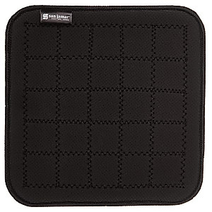 Carlisle FoodService Products Ultigrip Neoprene Commercial Hot Pad Pan Holder, 7" X 7", Black