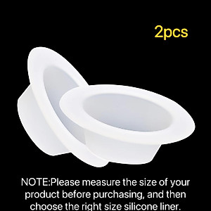 ASAWASA 2 Pcs Wax Warmer Silicone Liner, No Mess, No Scrape Way to Remove Scented Wax, Long Lasting ，Reusable,1.97 inch in bottom diameter Plug in Wax Warmer (Small and medium-size 2pcs) ﻿