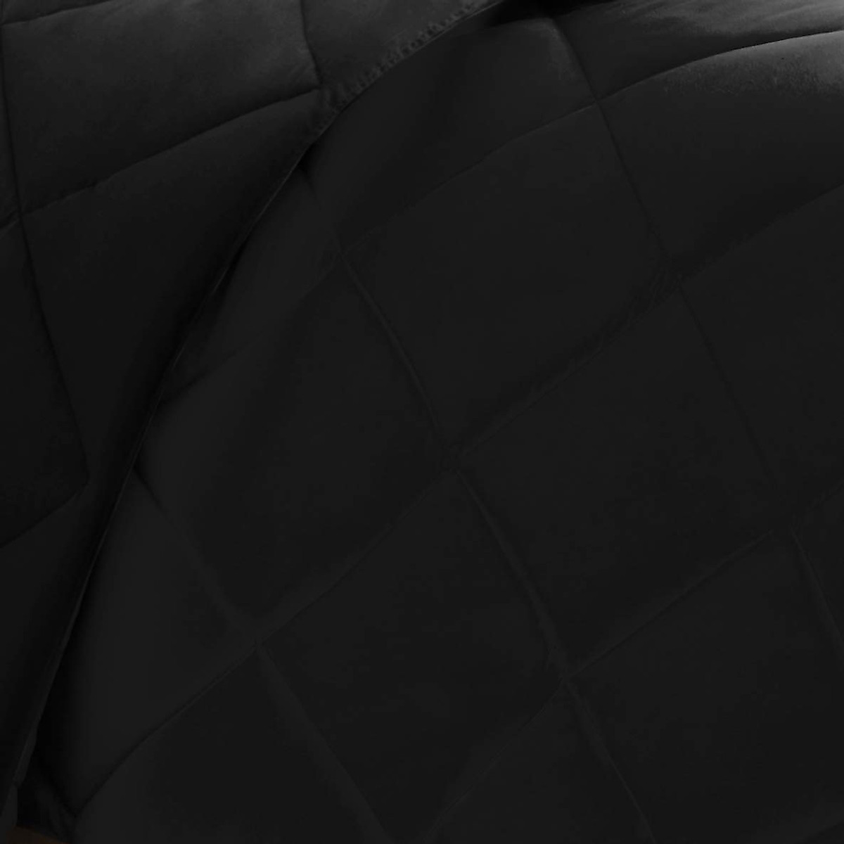 Madison Park Larkspur All Season Reversible Two Sides Down Alternative Set 3M Stain Release Comforters, King, Black/Black