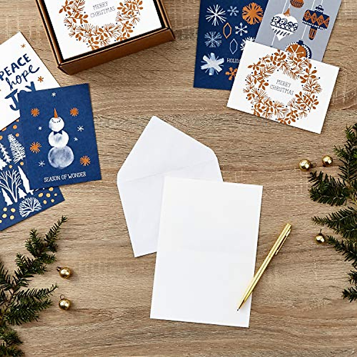 Hallmark Boxed Christmas Cards Assortment, Peace Hope Joy (48 Cards with Envelopes) (1XPX5176)