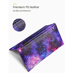 Zreal Checkbook Cover for Men & Women, Premium Vegan Leather Checkbook Holder Slim Wallets for Top & Side Tear Duplicate Checks with RFID Blocking (Starry)