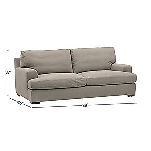 Amazon Brand – Stone & Beam Lauren Down-Filled Oversized Sofa Couch, 89"W, Slate