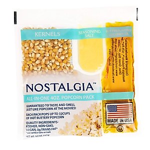 Nostalgia KPP424 Best Tasting Premium 4-Ounce Popcorn, Oil & Seasoning Salt All-In-One Packs - 4 Ounce (Pack of 24)