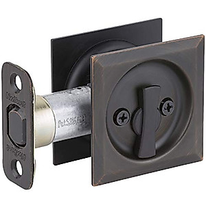 Kwikset 335SQT-11P Privacy Pocket Door Locks, Venetian Bronze