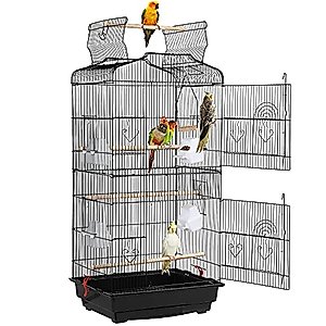 Yaheetech 41-inch Open Top Medium Parakeet Bird Cages for Parakeets Finches Canaries Lovebirds Small Quaker Parrots Cockatiels Budgie Green Cheek Conure Travel Pet Flight Bird Cage Birdcage