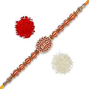 Indian Crafts Multicolor Rakhi Set of 4 PC Combo Dora Rakhi for Bhaiya & Bhabhi Cotton Thread Bracelets Rakhi Gifts for Brother