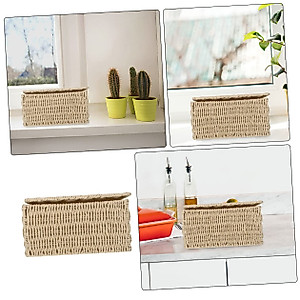 CHILDWEET 150cm Beige Wicker Storage Basket with Lid, Multipurpose Basket for Home, Kids, Office, Decor, Organization