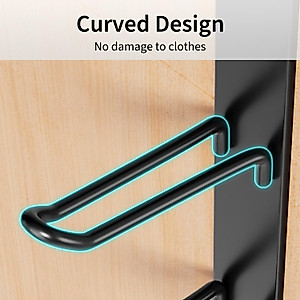 niffgaff 8 Hook Over The Door Hooks, Vertical Over The Door Towel Rack, Over Door Hook, Over The Door Hanger, for Towel and Clothes Hangers, Black, 2 Pack,12.28“