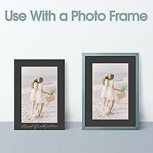 Golden State Art, Pack of 25 Black Pre-Cut 5x7 Picture Mat for 4x6 Photo with White Core Bevel Cut Mattes Sets. Includes 25 High Premier Acid Free Matts & 25 Backing Backers Board & 25 Clear Bags