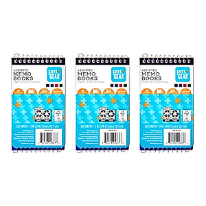 Pen + Gear Narrow Ruled Spiral Memo Book, 3 x 5, 80 Sheets, 4 Pack(pack of 3) Total 12