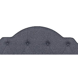 US Pride Furniture Modern Linen Fabric Upholstered Headboard with Elegant Button Tufted Design and Sturdy Wood Legs, Contemporary Bedroom Décor, Full/Queen, Gray