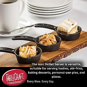 TableCraft Cast Iron Mini Skillet, 11 oz, Black