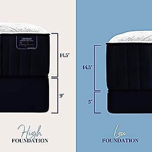 Stearns & Foster Lux Estate 14.5" Cassatt Luxury Firm Tight Top Mattress, 9-Inch Foundation, King, Hand Built in the USA