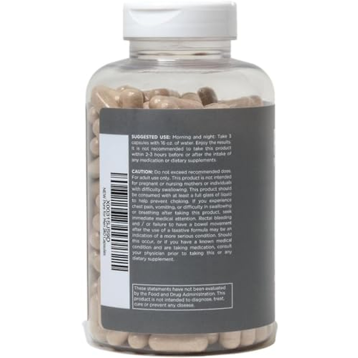 Pure for Men Original Cleanliness Stay Ready Fiber Supplement | Helps Promote Digestive Regularity | Psyllium Husk, Aloe Vera, Chia Seeds, Flaxseeds | Proprietary Formula | 240 Vegan Capsules