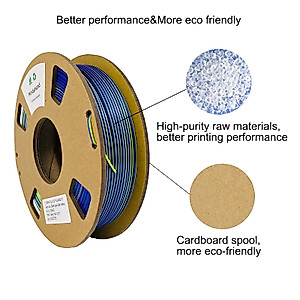 Mindahand Dual Color Pla Filament, 3D Printer Filament Bundle Silk PLA Filament 1.75mm Multicolor Pla Filament Cardboard Spool 4x250g